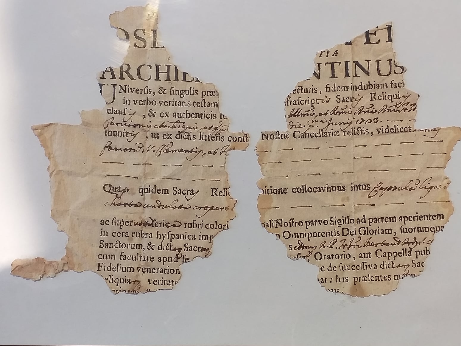 Authentique à reconstituer – Service des Archives